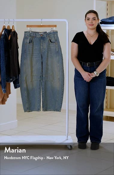 Free People Good Luck Mid Rise Barrel Jeans | Nordstromrack