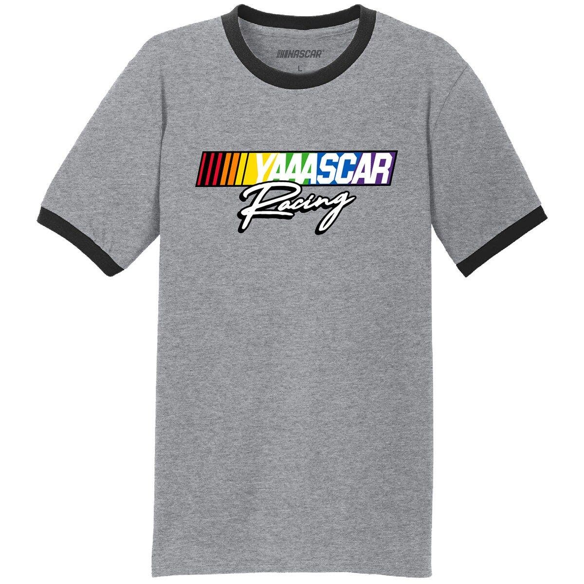 CHECKERED FLAG Men's Checkered Flag Sports Gray NASCAR Racing T-Shirt ...