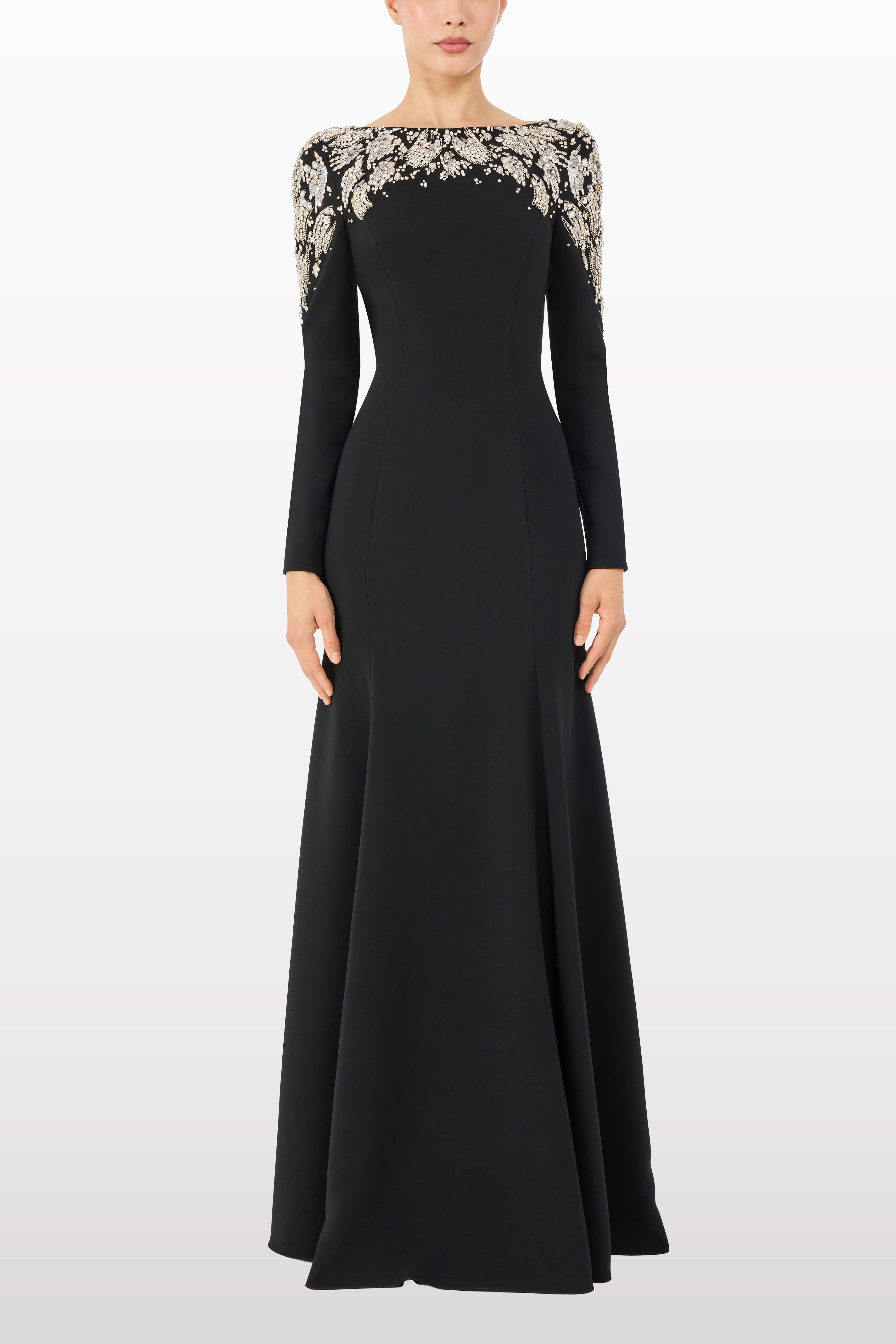 Jenny Packham Kelly Embellished Long-Sleeve Maxi Dress | Nordstrom