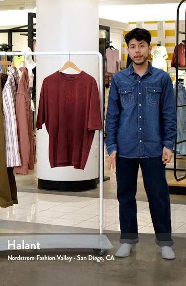 ASOS DESIGN Embroidered Oversize Heavyweight T-Shirt (Men) | Nordstromrack