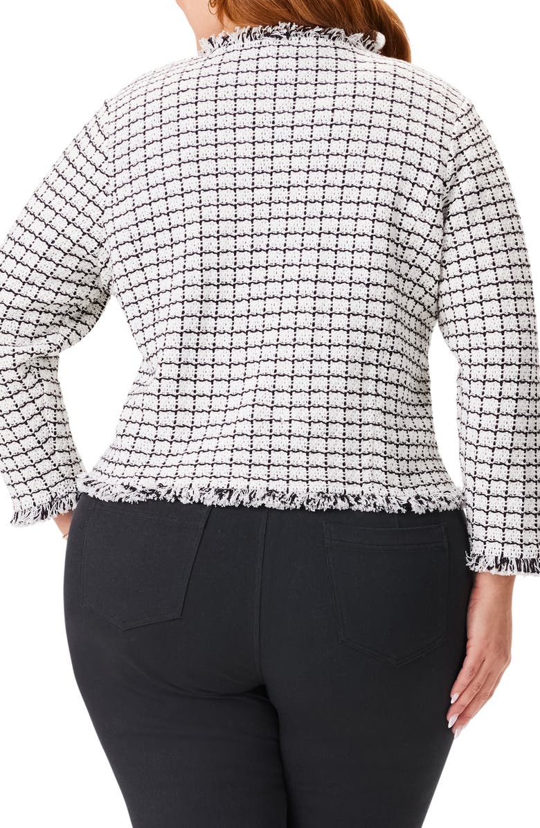 NIC+ZOE Grid Fringe Mix Jacket | Nordstromrack