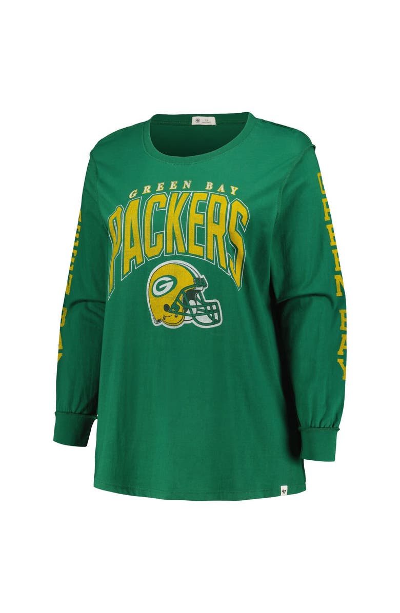 '47 Women's '47 Green Green Bay Packers Plus Size Honey Cat SOA Long ...