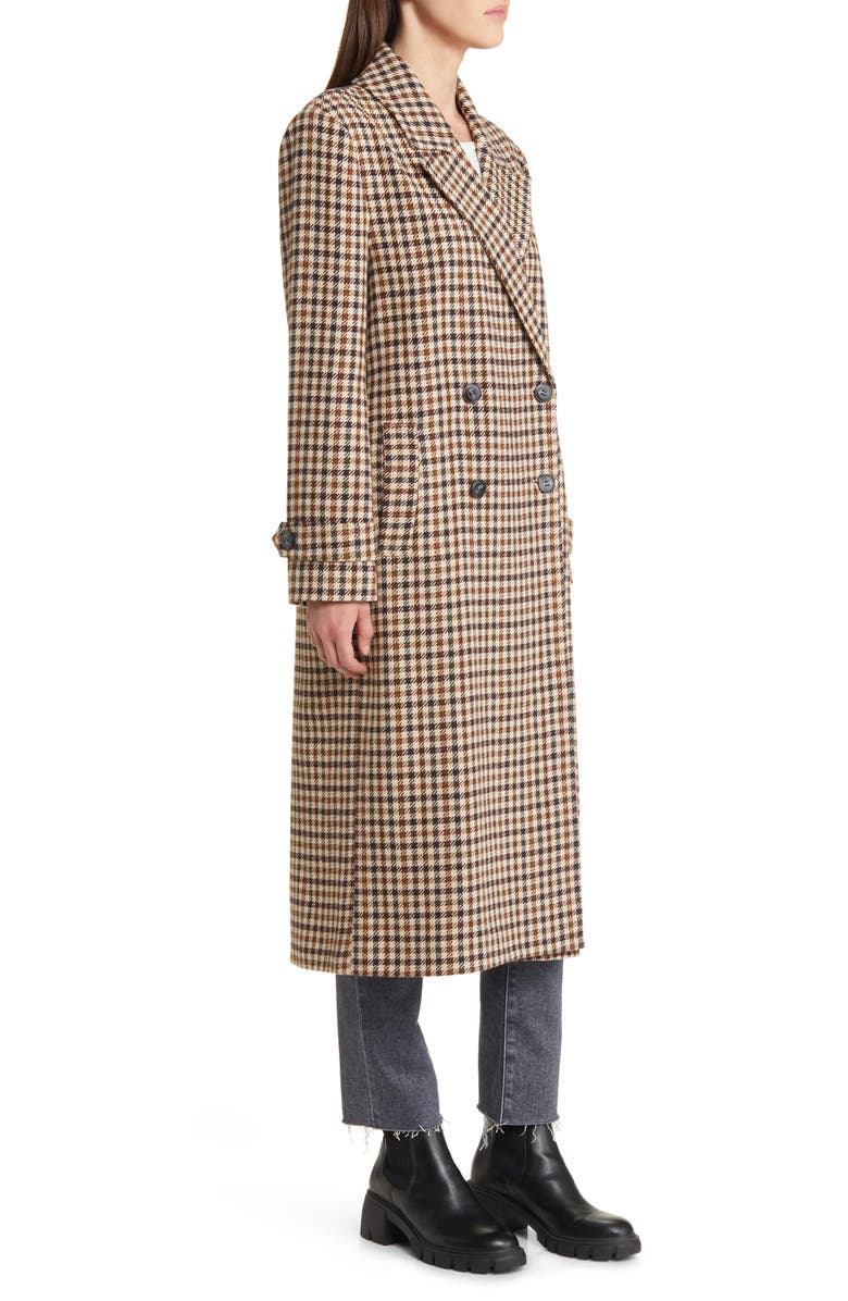 Steve Madden Prince Plaid Double Breasted Coat | Nordstromrack