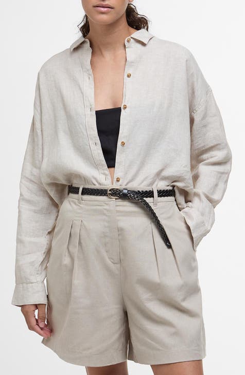 Women's 100% Linen Button Up Tops | Nordstrom
