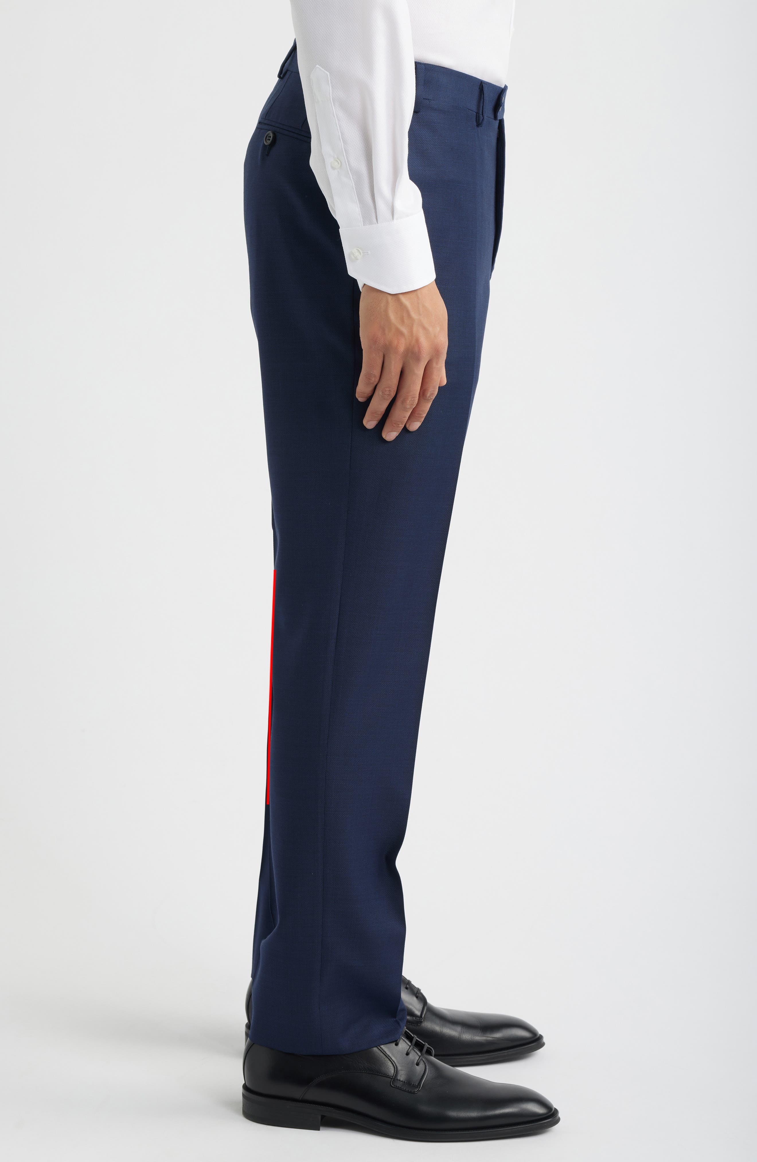 Canali Siena Regular Fit Flat Front Solid Wool Suit Pants (Men) | Nordstrom