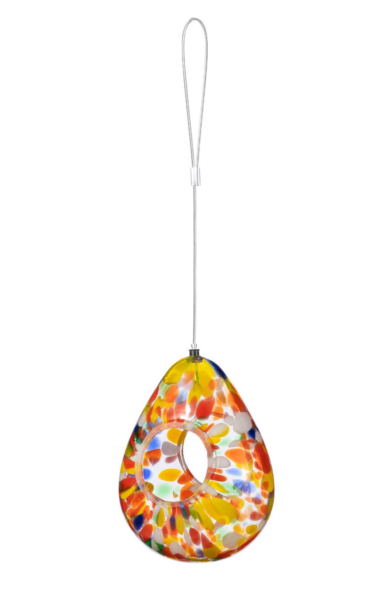 Glitzhome 6.75"H Glass Water Drop Hanging Multi Dots Birdfeeder | Nordstrom