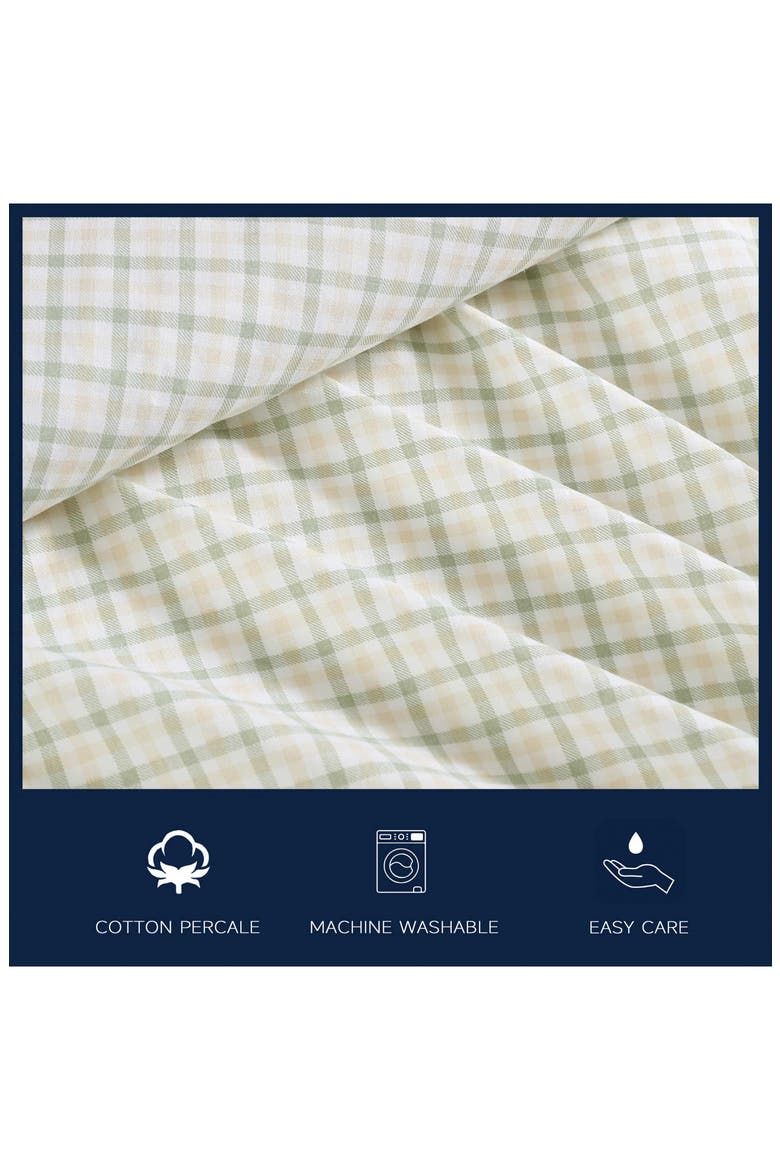 Calms Seas Gingham 200 Thread Count Cotton Percale Sheet Set ...