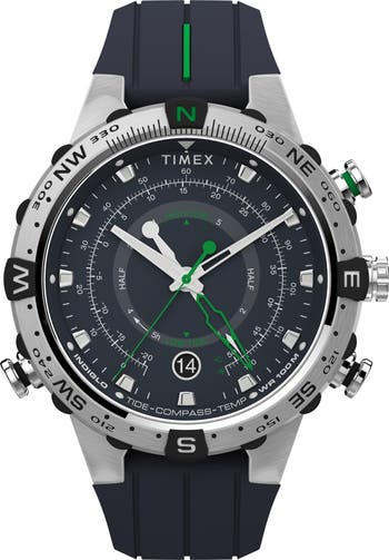 Timex® Expedition Tide Temp Compass Silicone Strap Watch, 45mm | Nordstrom