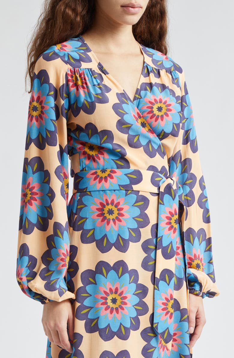 Smythe Hostess Print Long Sleeve High/Low Maxi Dress | Nordstromrack