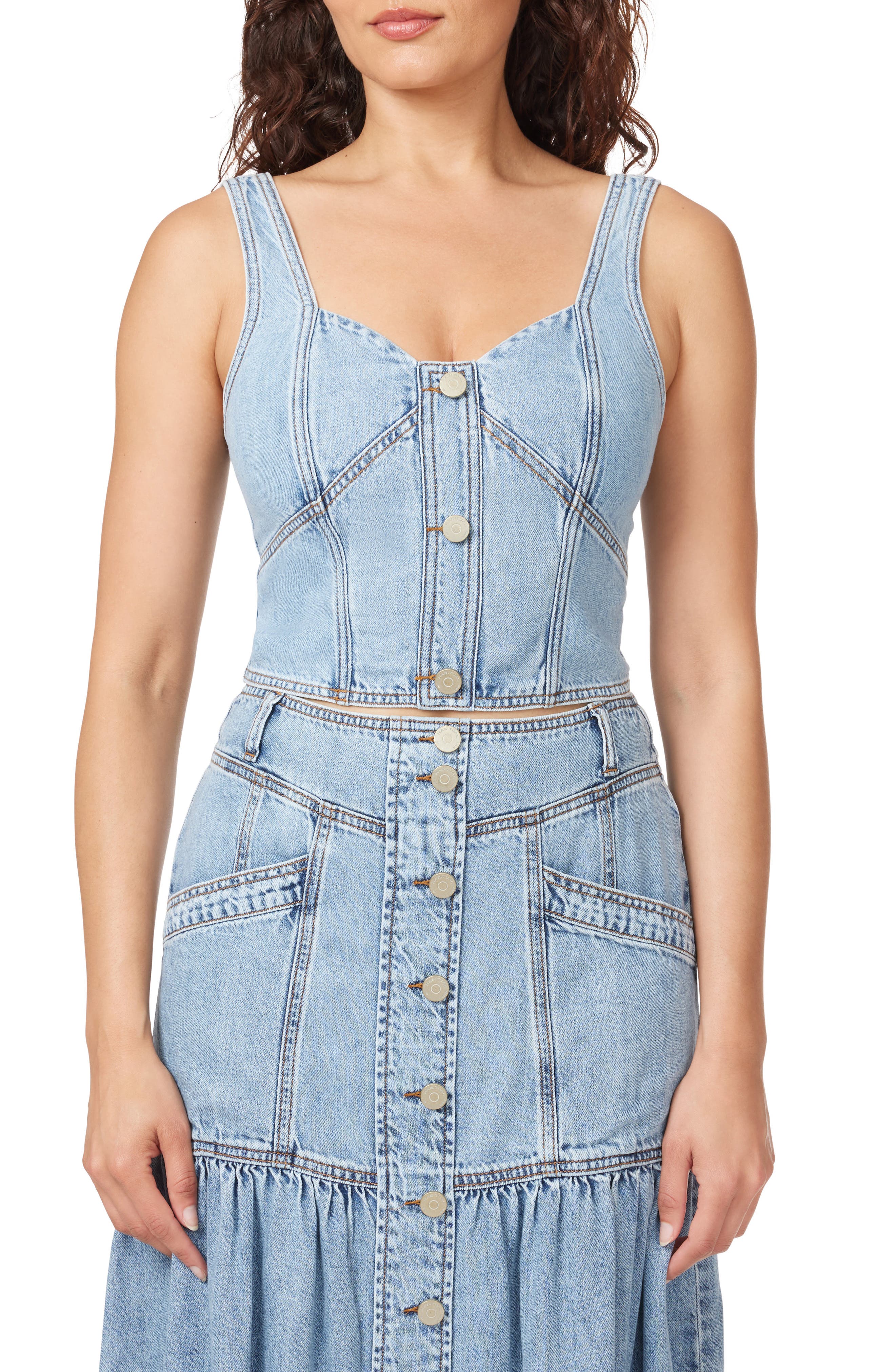 Habitual Button Front Bustier Top | Nordstromrack