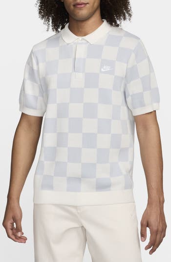 Nike Club Checkers Jacquard Polo Sweater | Nordstrom