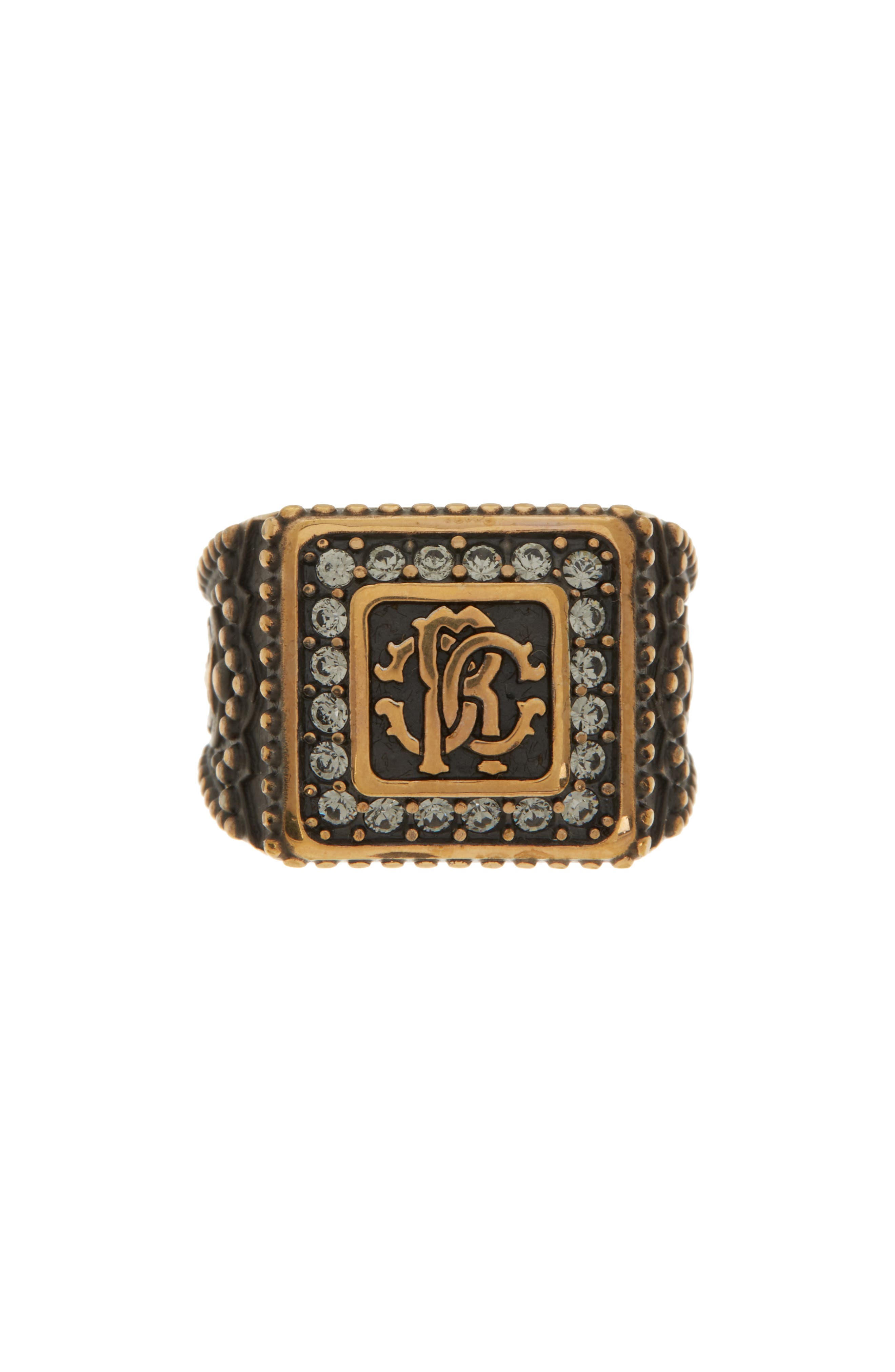 Roberto Cavalli Men's Two-Tone Crystal Band Ring | Nordstromrack