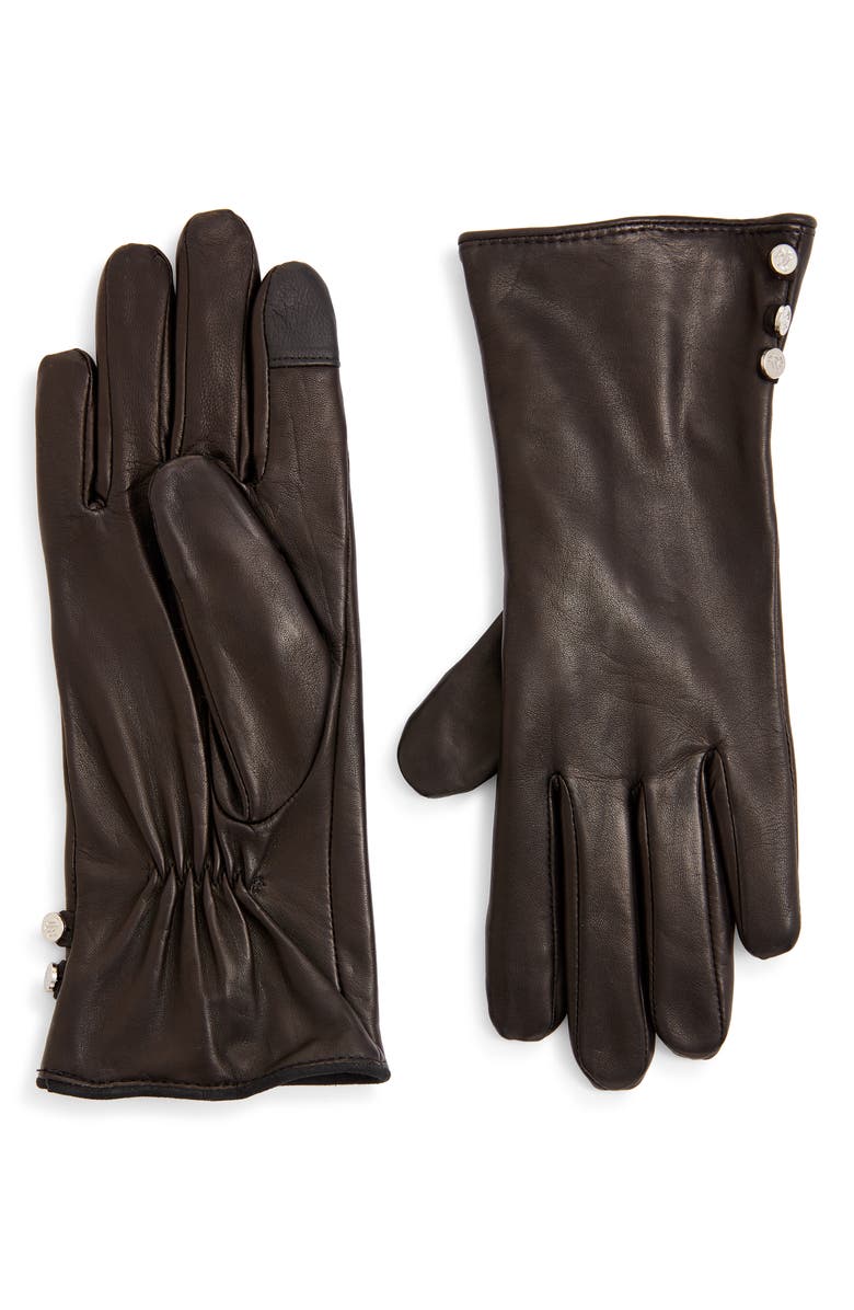 Lauren Ralph Lauren Lauren Leather Touchscreen Gloves | Nordstrom
