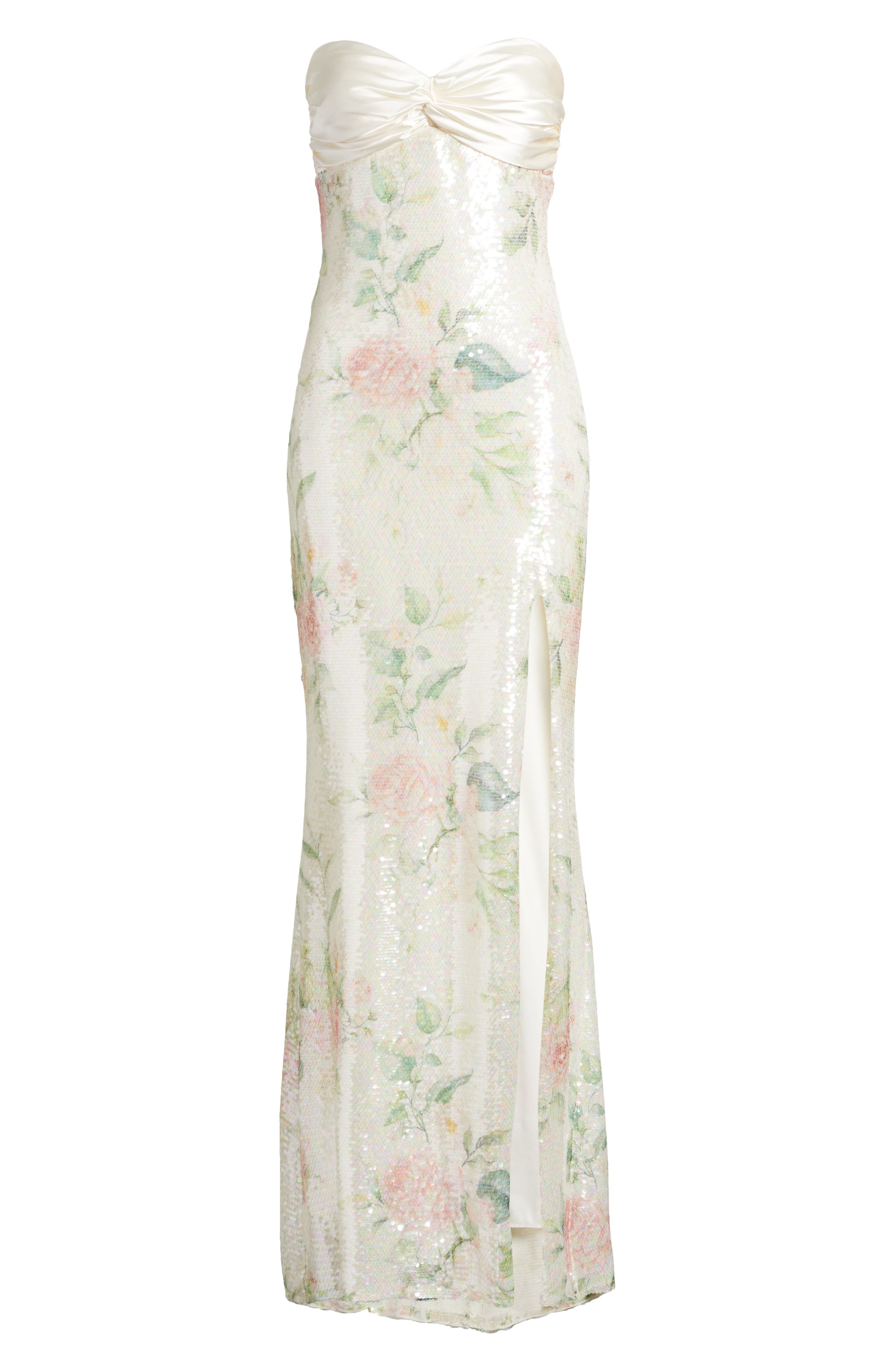 CITY STUDIO Strapless Sequin Dress | Nordstrom