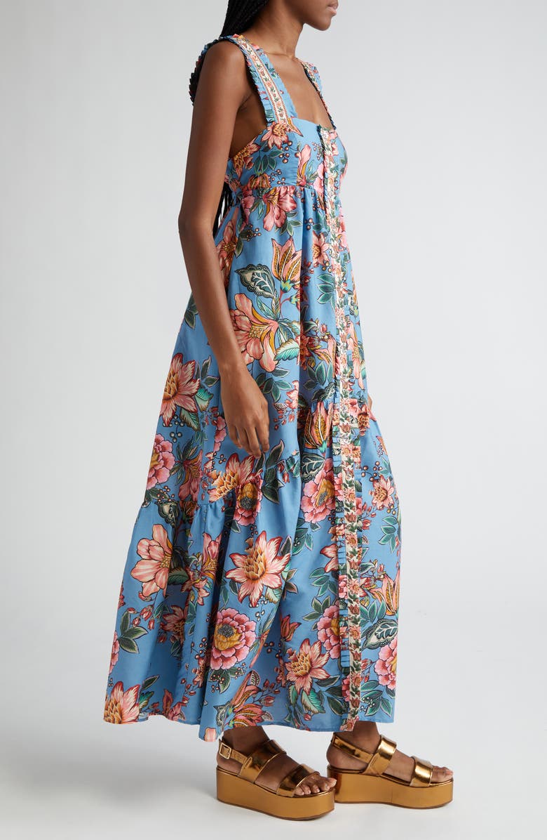 FARM Rio Wonderful Bouquet Button Front Maxi Dress | Nordstromrack