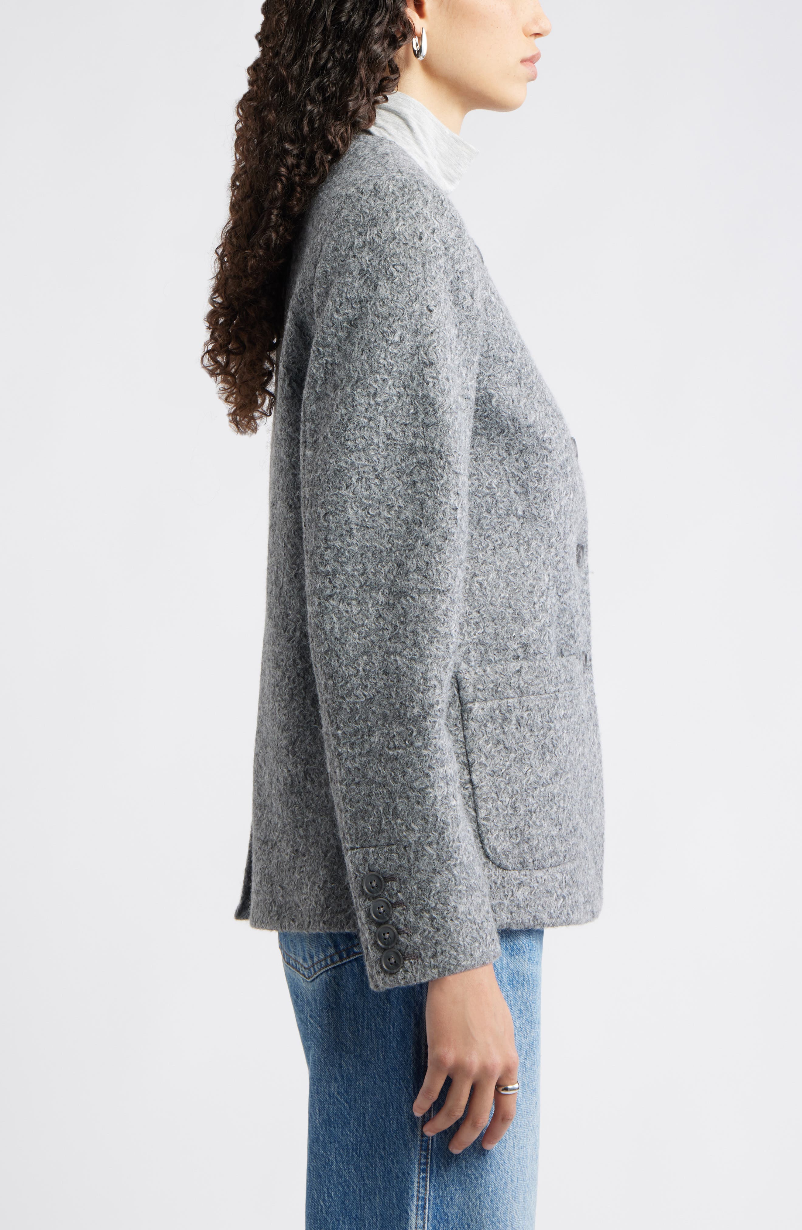 Nordstrom Textured Collarless Jacket | Nordstromrack