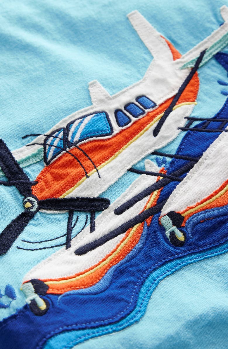 Mini Boden Kids' Float Plane Embellished Cotton T-Shirt | Nordstromrack