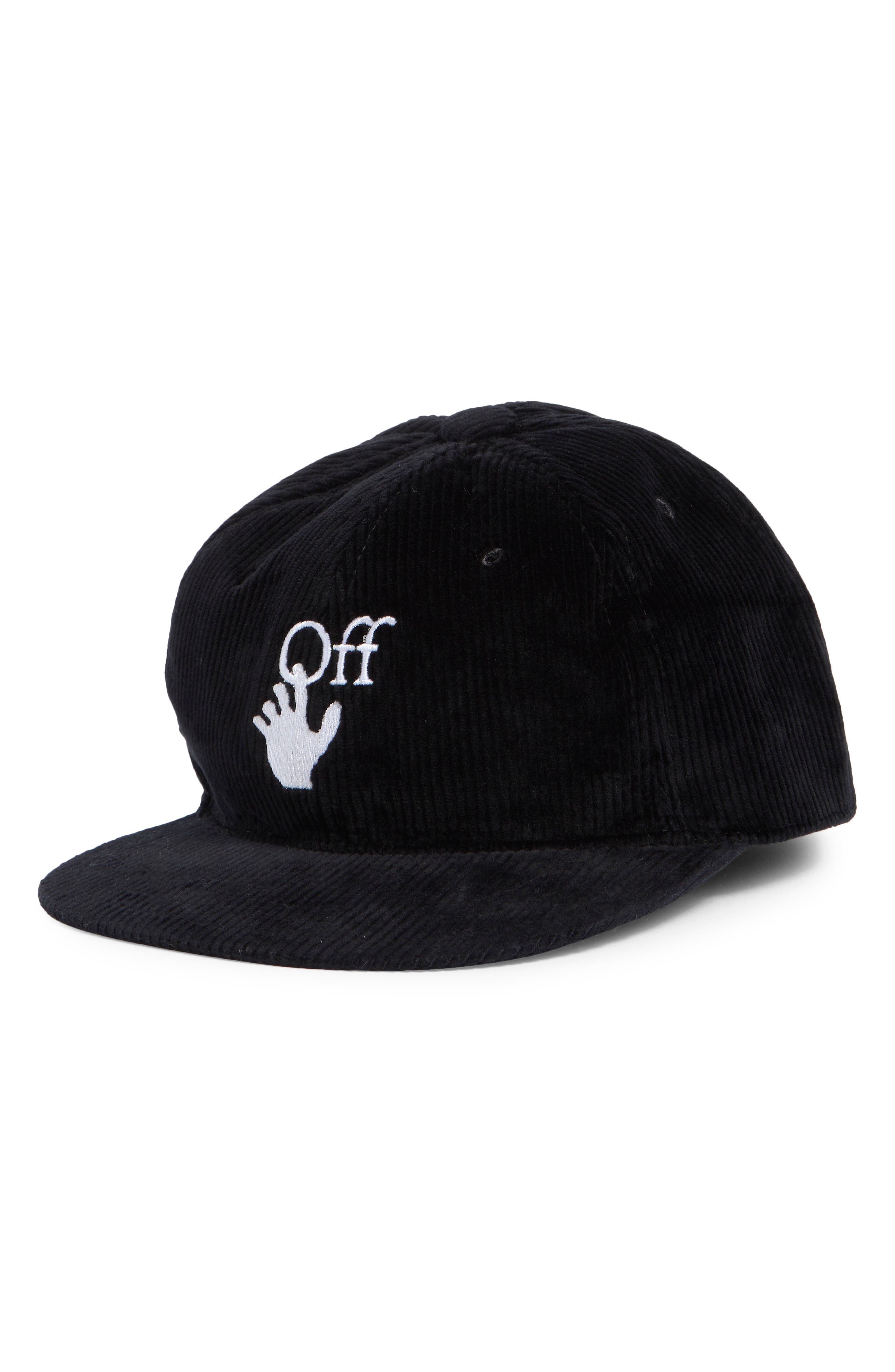 Off-White Hand Off Cotton Corduroy Snapback Cap | Nordstromrack