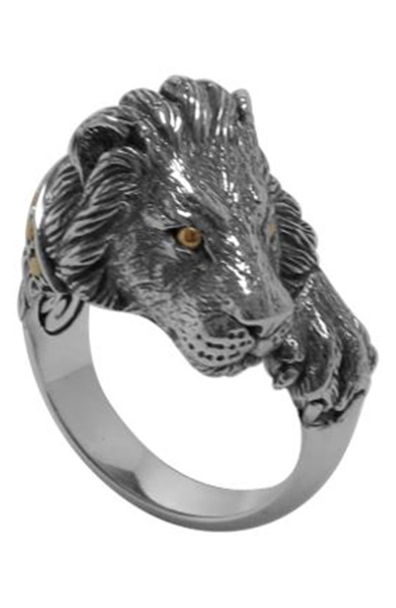 SAMUEL B. 18K Gold & Sterling Silver Lion Ring | Nordstromrack