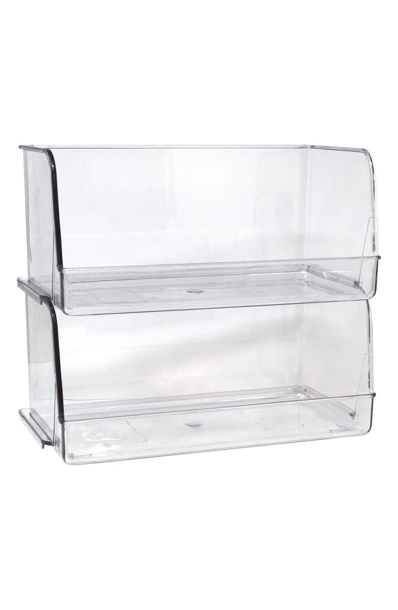 Gourmet Home Products Clear Stackable Storage Bin - Set of 2 ...