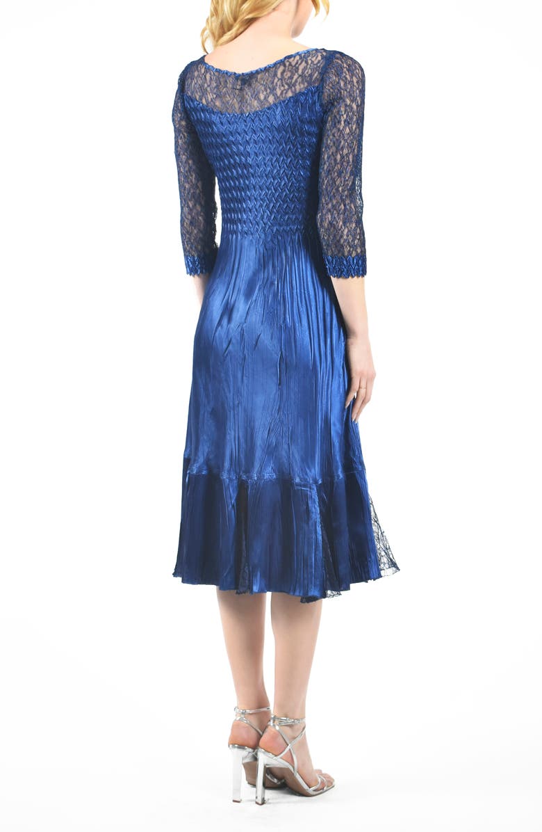 Komarov Illusion Neck Lace & Chiffon Cocktail Dress | Nordstromrack
