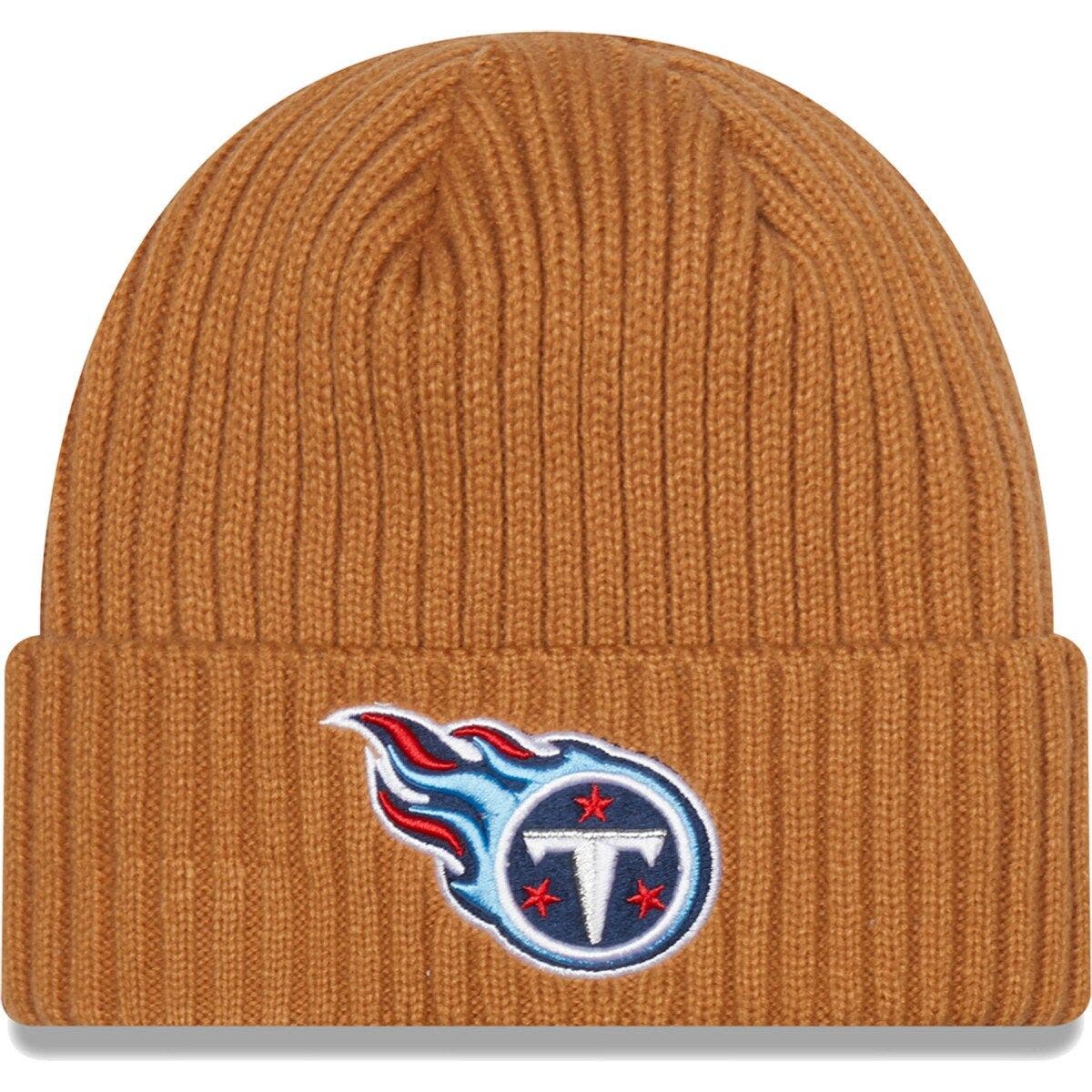 New Era Men's New Era Brown Tennessee Titans Core Classic Cuffed Knit ...