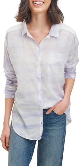 Splendid Paige Tie Dye Mixed Media Shirt | Nordstrom