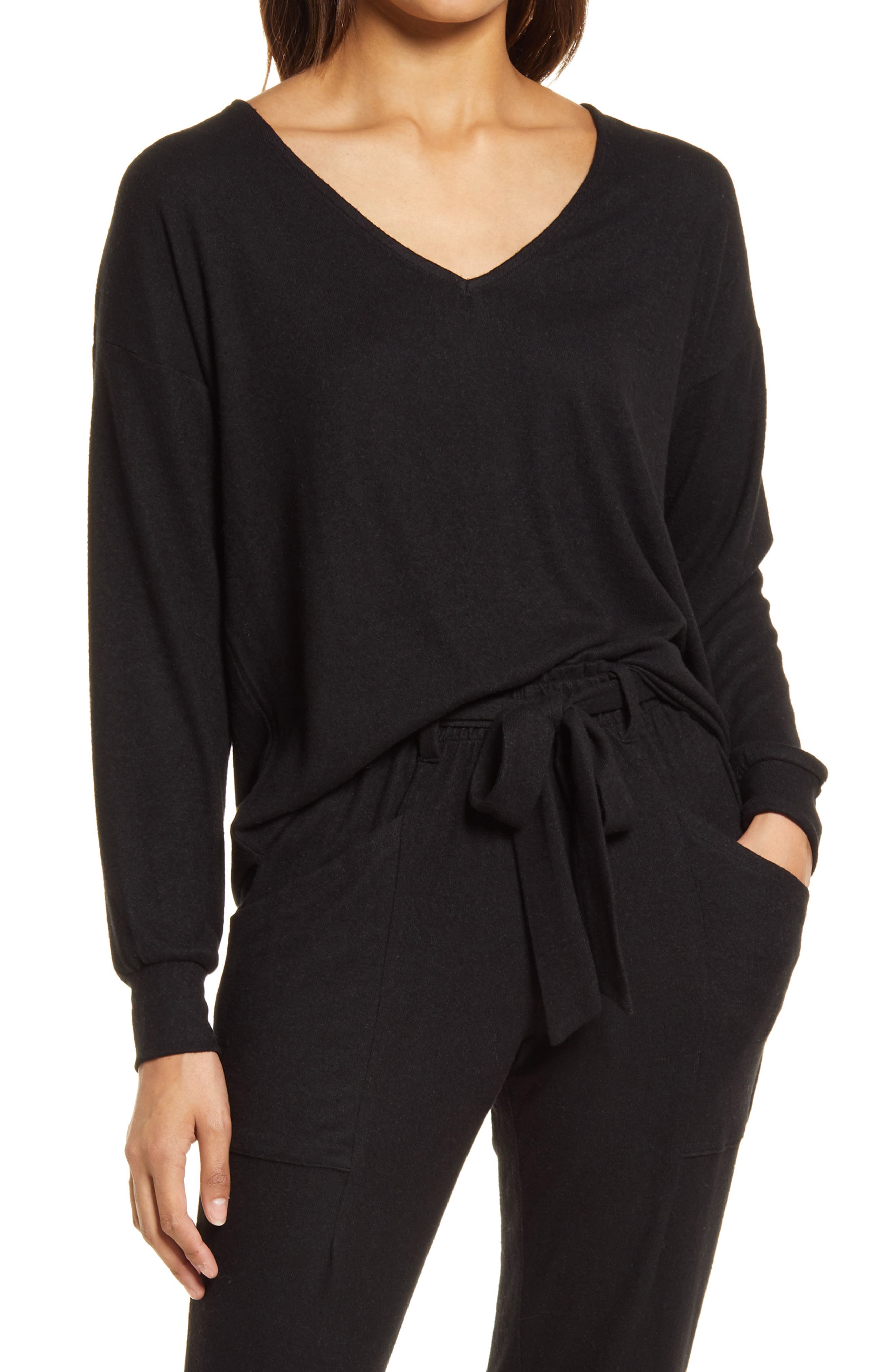 GIBSONLOOK V-Neck Fleece Top | Nordstromrack