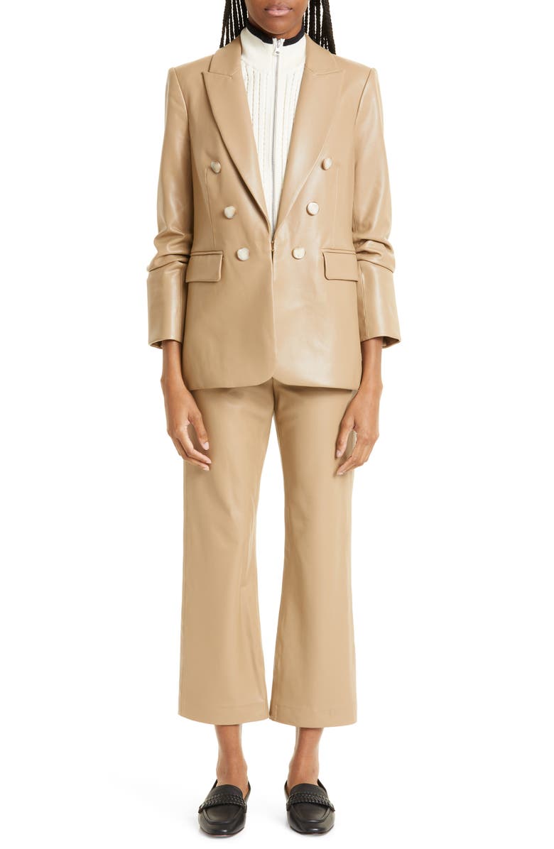 Veronica Beard Cormac Crop Faux Leather Pants | Nordstromrack