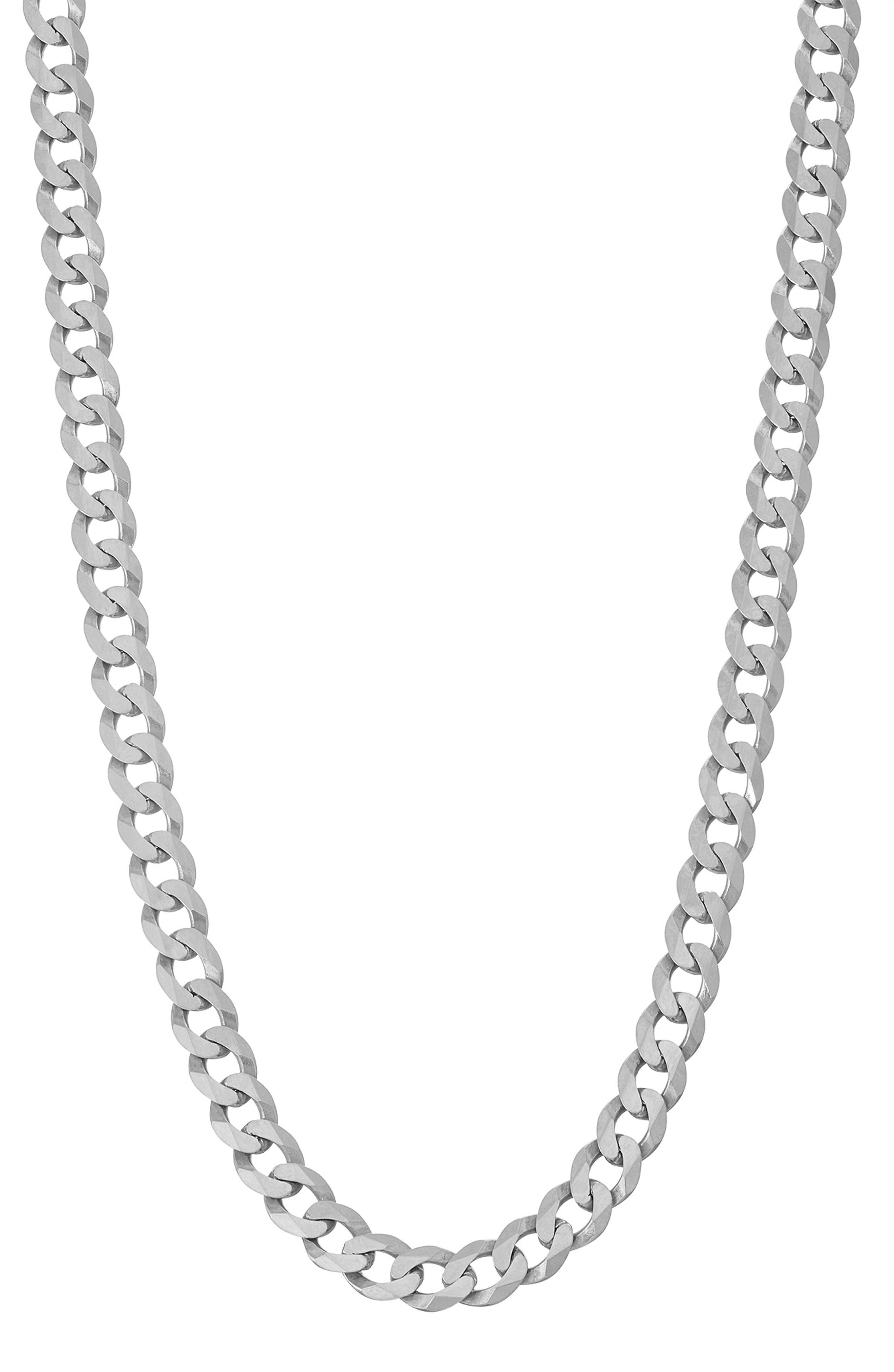 FZN Sterling Silver Curb Chain Necklace | Nordstromrack