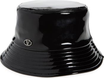 Valentino Garavani VLOGO Faux Patent Leather Bucket Hat | Nordstromrack