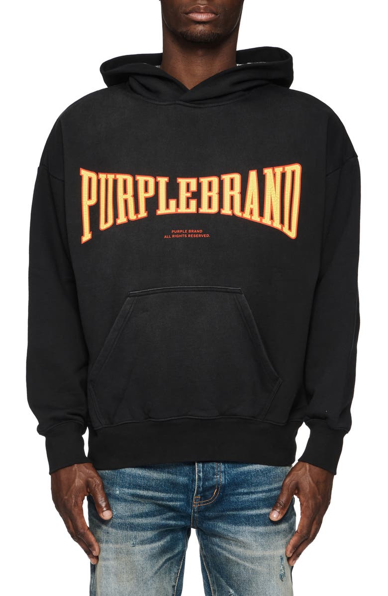 PURPLE BRAND Logo Graphic Cotton Hoodie | Nordstromrack