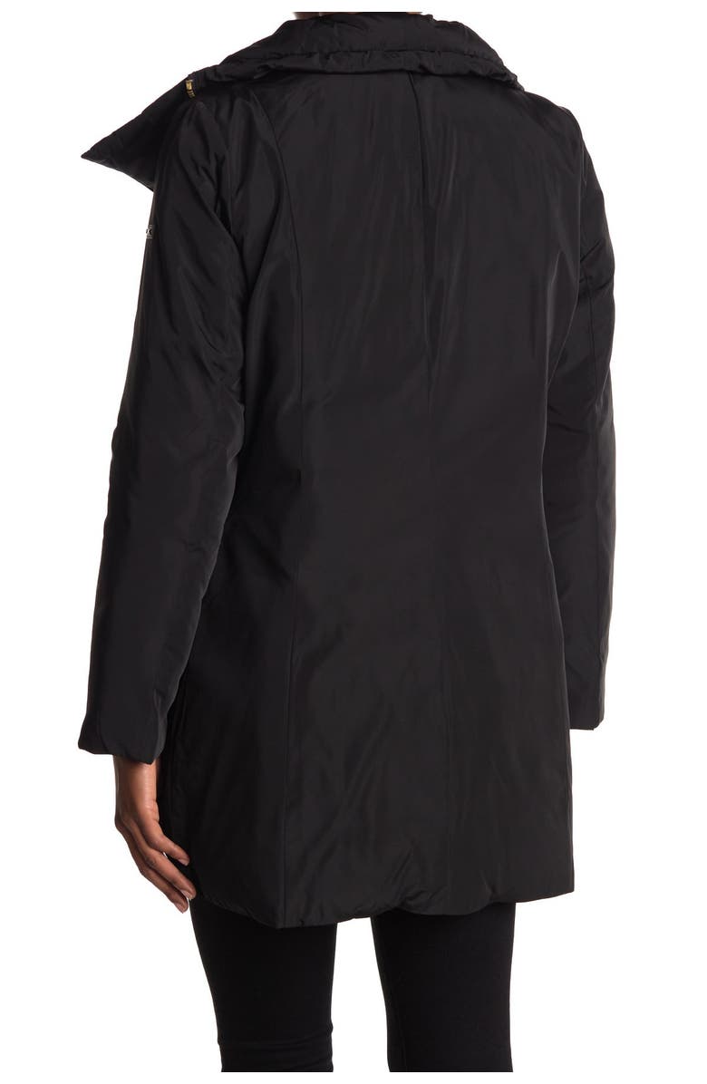 Donna Karan New York Hooded Funnel Neck Asymmetrical Zip Jacket ...