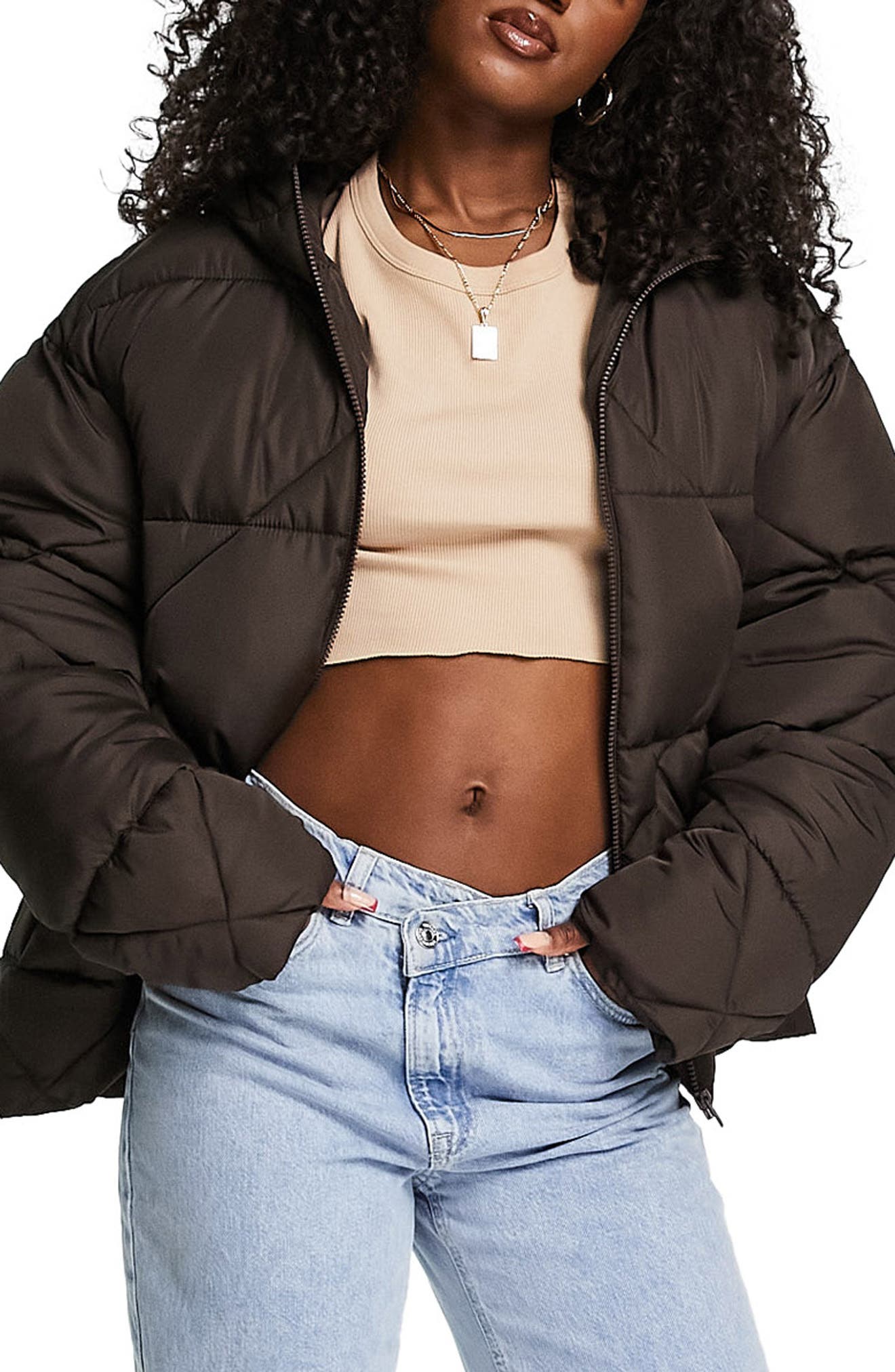 ASOS DESIGN Quilted Puffer Jacket | Nordstromrack