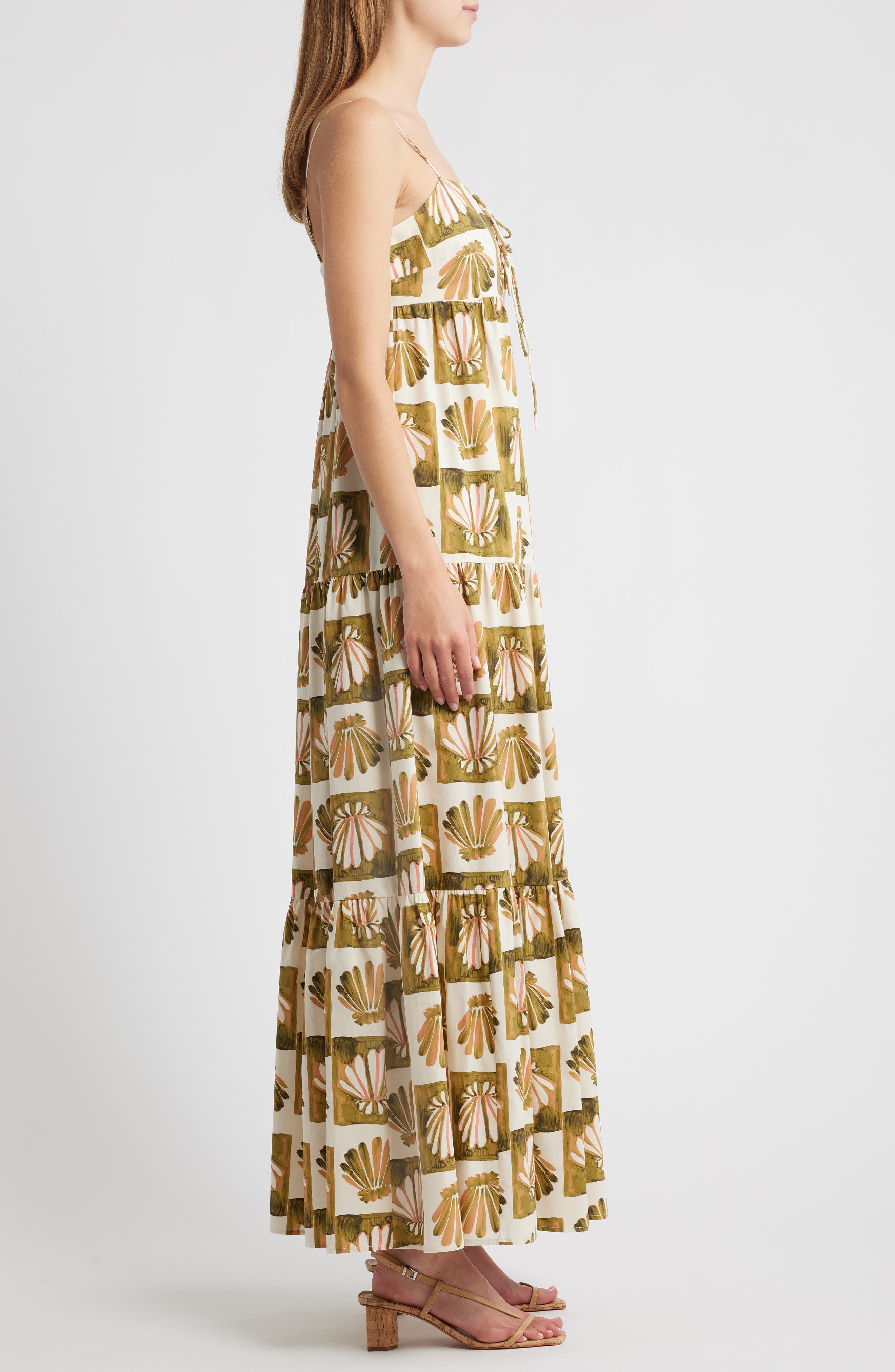 Rails Mica Print Cotton Blend Tiered Maxi Sundress | Nordstromrack