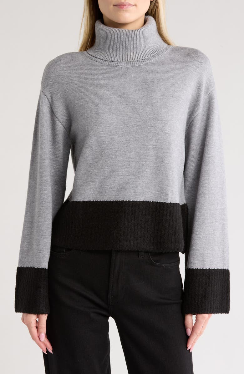 Laundry by Shelli Segal Two Tone Turtleneck Sweater | Nordstromrack