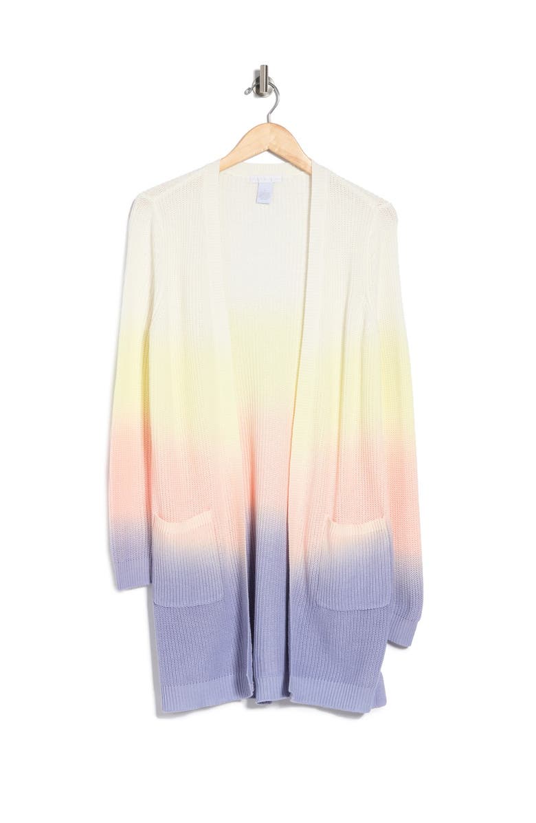 Design History Dip Dye Open Front Knit Cardigan | Nordstromrack