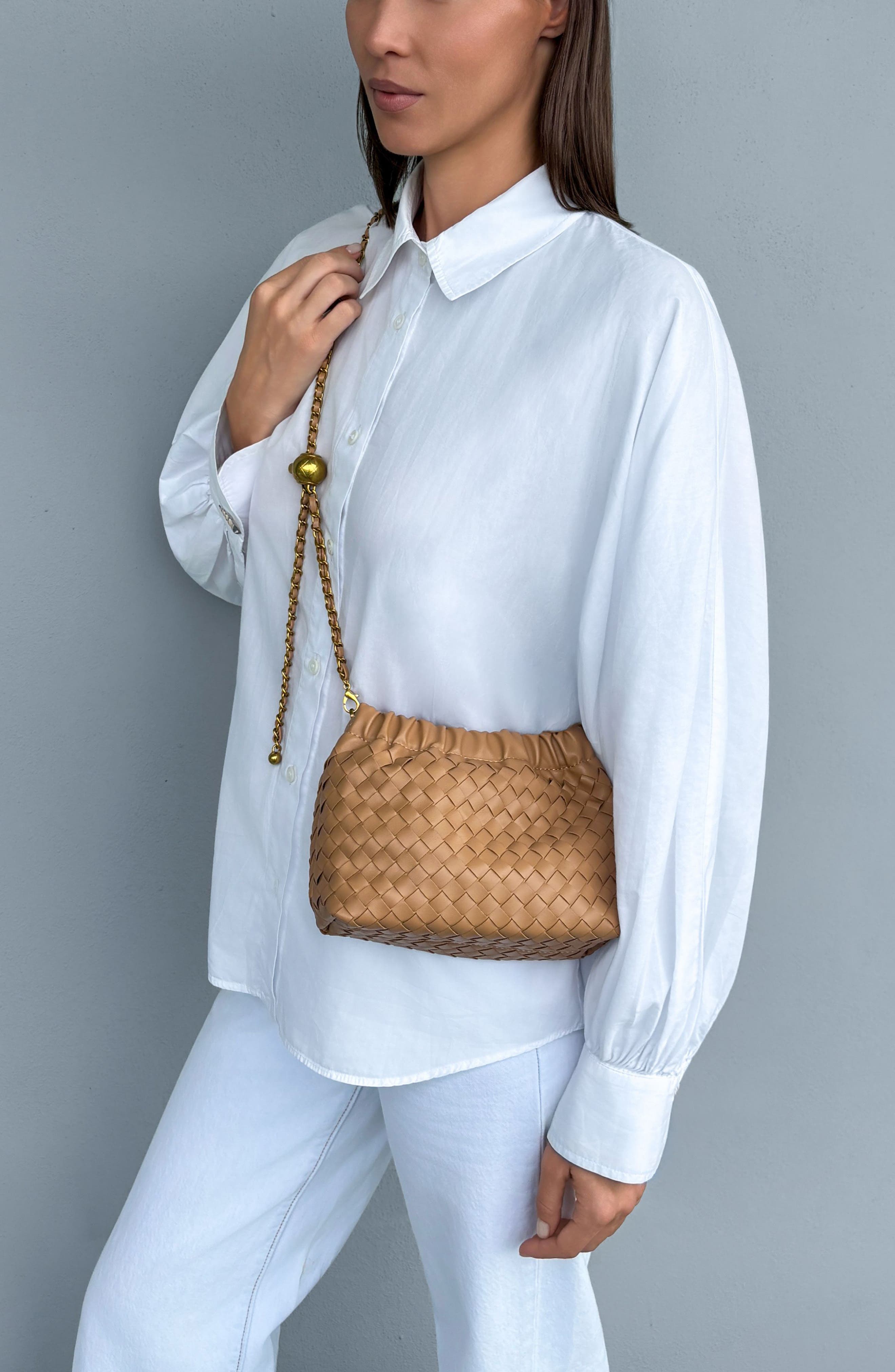 Woven Faux Leather Shoulder Bag (Women) | Nordstromrack