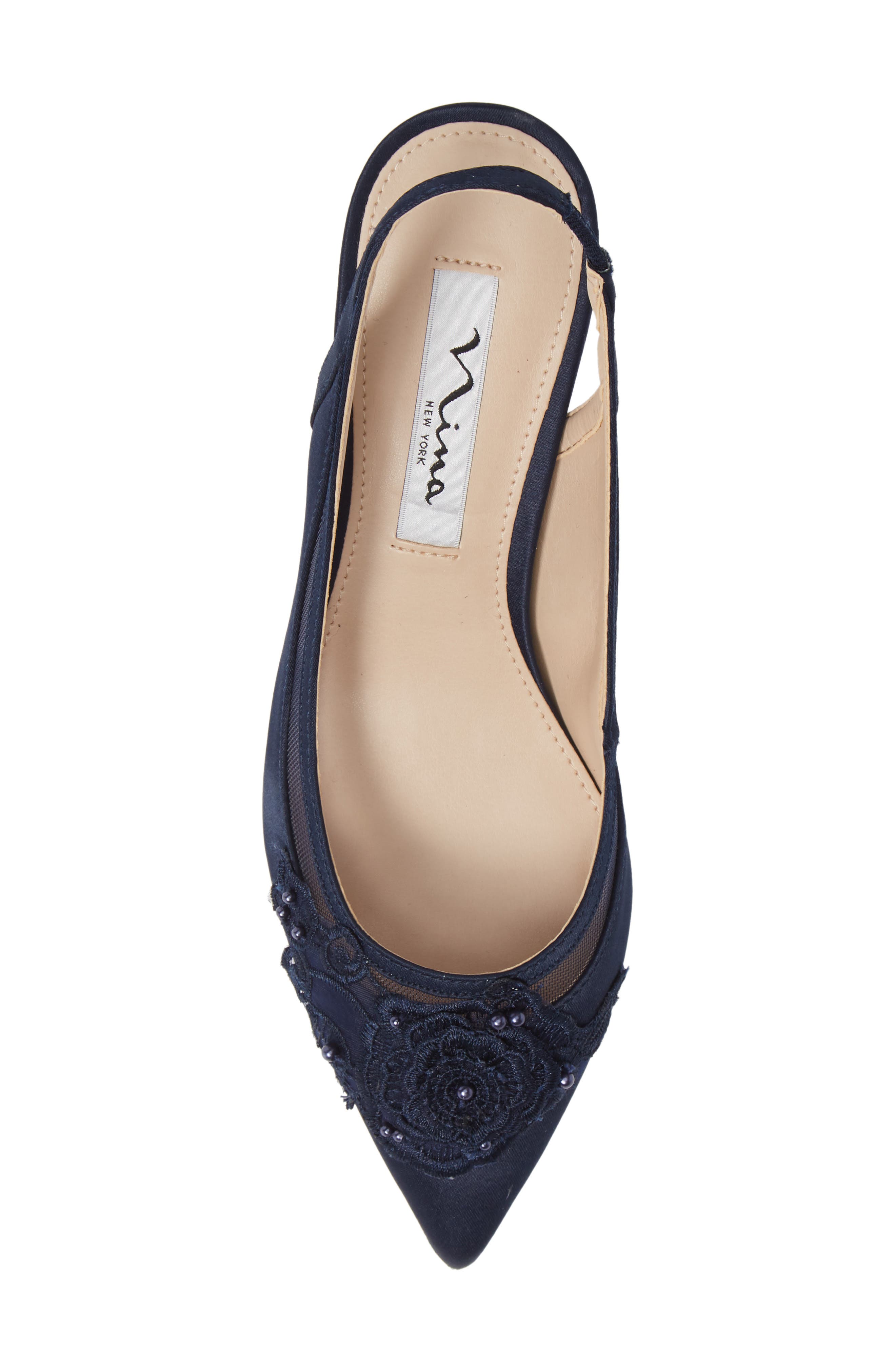 Nina Taela Floral Embellished Slingback Pump (Women) | Nordstromrack