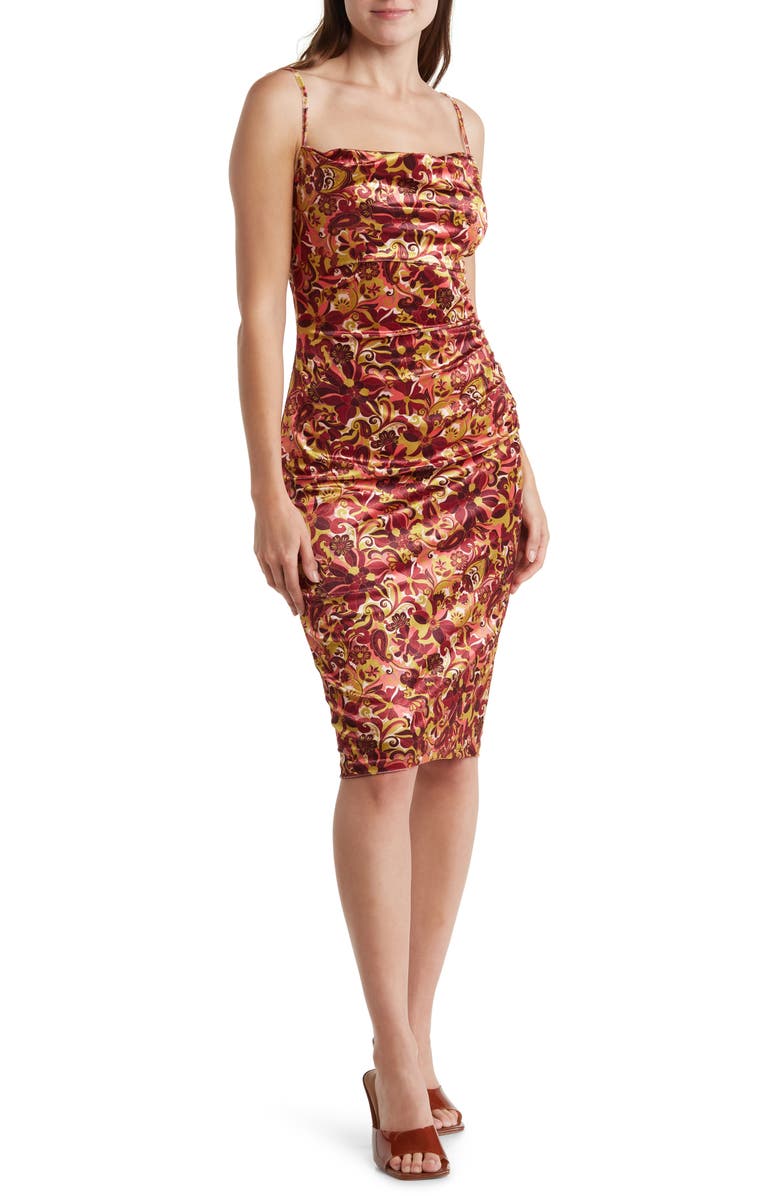 Laundry by Shelli Segal Floral Cowl Neck Body-Con Dress | Nordstromrack