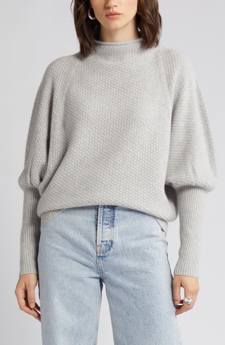 Nordstrom Signature Textured Juliet Sleeve Cashmere Sweater | Nordstromrack