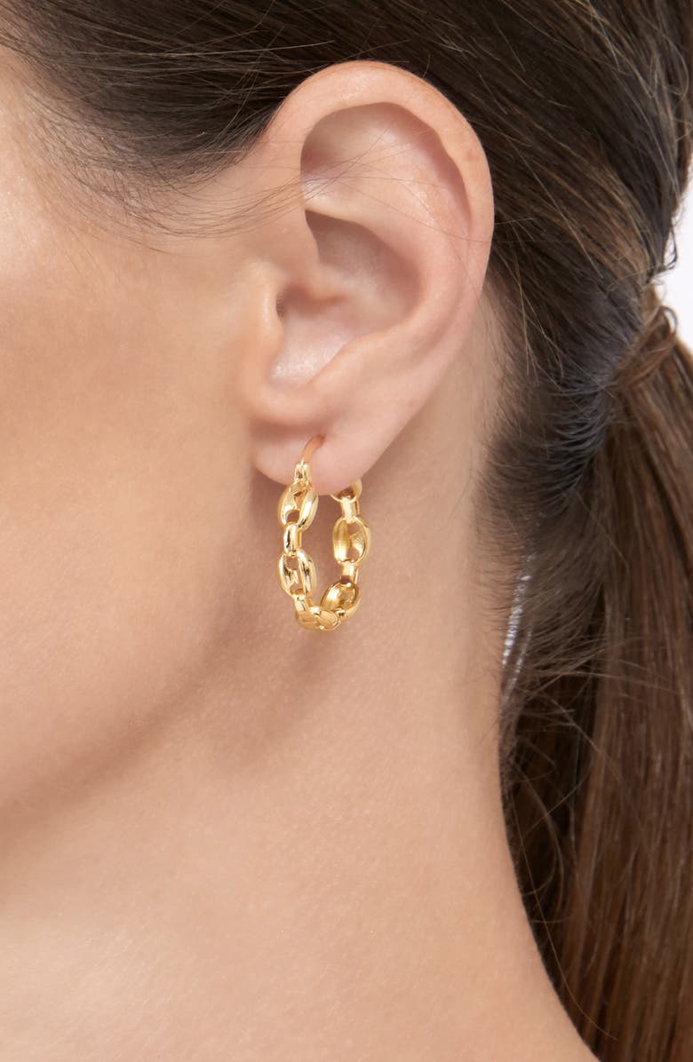 Adornia 14K Gold Plated Mariner Hoop Earrings | Nordstromrack