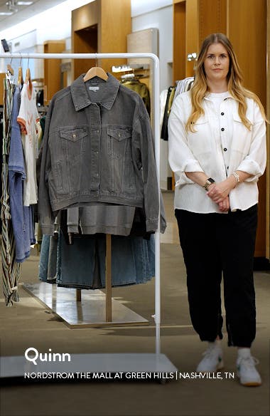 Topshop Balloon Sleeve Cotton Denim Trucker Jacket | Nordstromrack