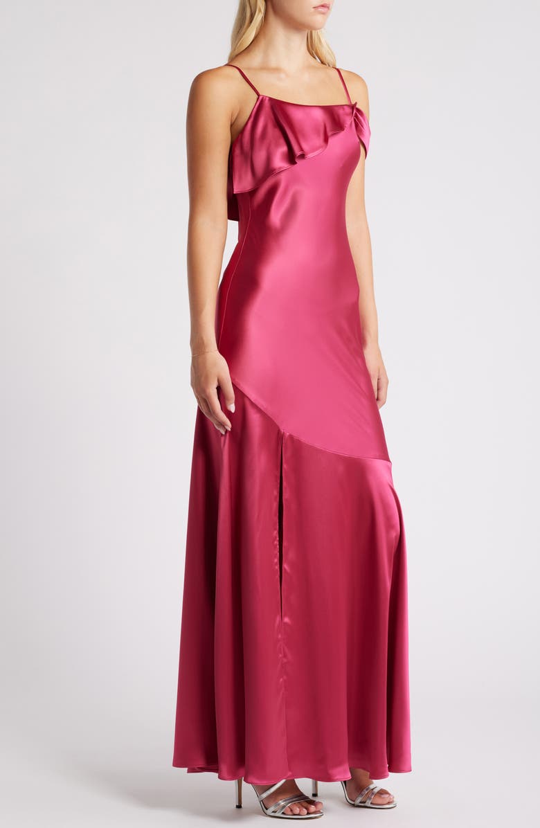 Lulus Enchanting Aesthetic Tiered Satin Gown | Nordstromrack