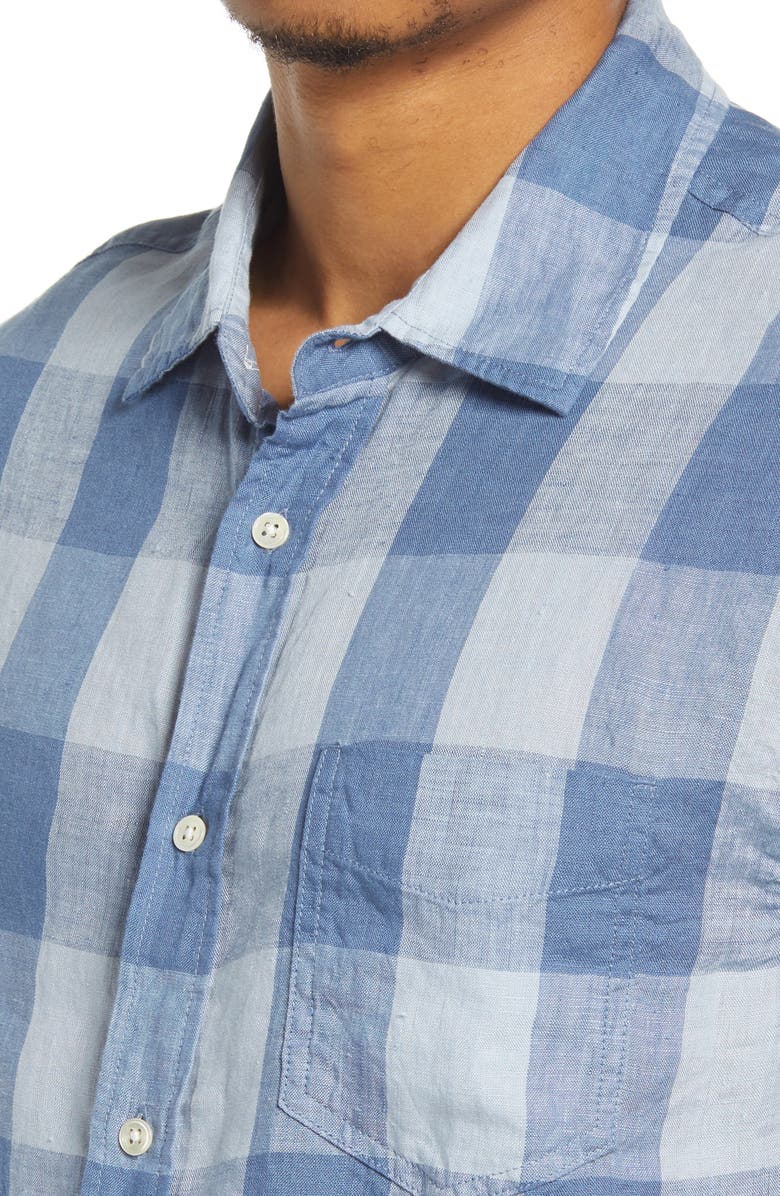 Rails Havana Relaxed Fit Check Linen Button-Up Shirt | Nordstromrack