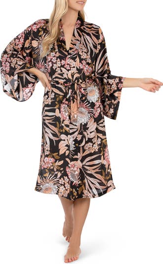 Midnight Bakery Botanical Satin Robe | Nordstromrack