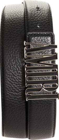 AMIRI Logo Buckle Leather Belt | Nordstrom