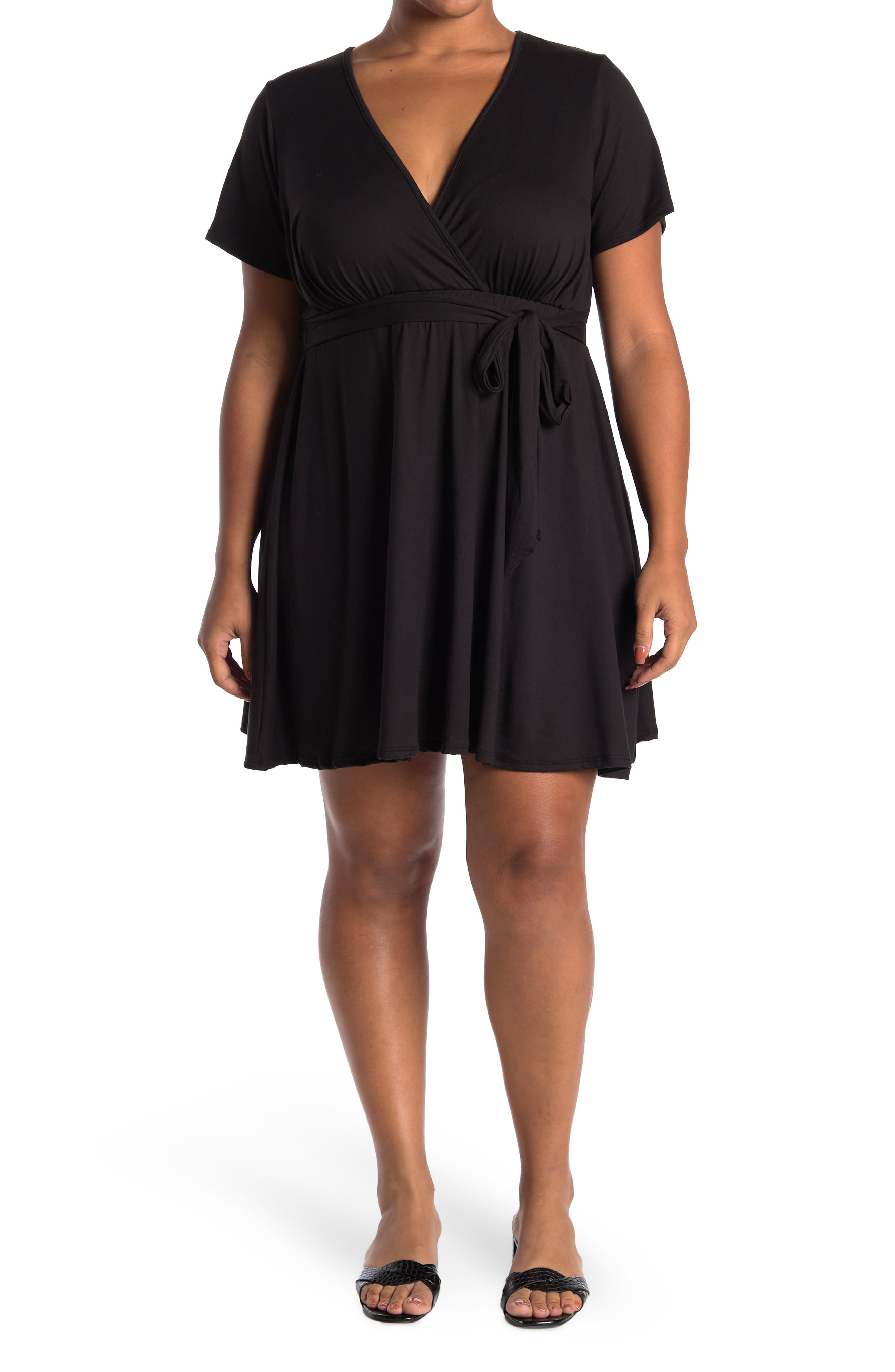 Curvy Sense Surplice Flare Dress | Nordstromrack