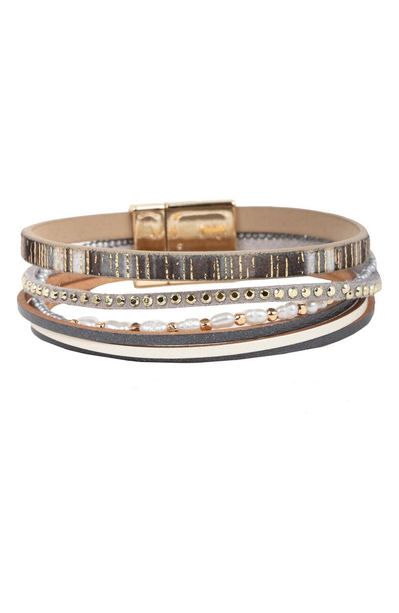 SAACHI Delicate Strand Faux Leather Bracelet | Nordstromrack