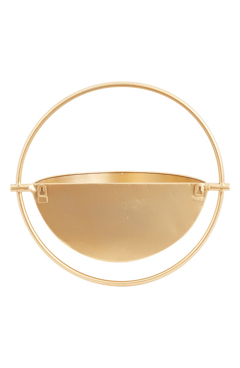 VIVIAN LUNE HOME Goldtone Metal Indoor Outdoor Geometric Wall Planter ...